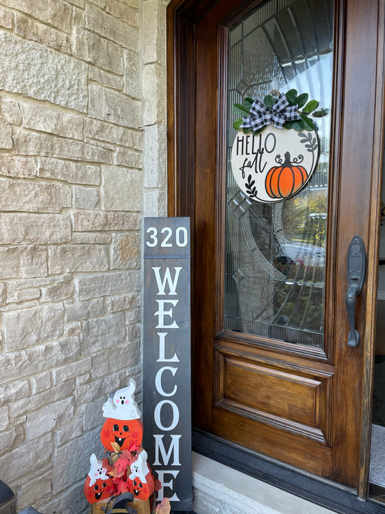 Hello Fall Pumpkin Door Sign – DeluxHub
